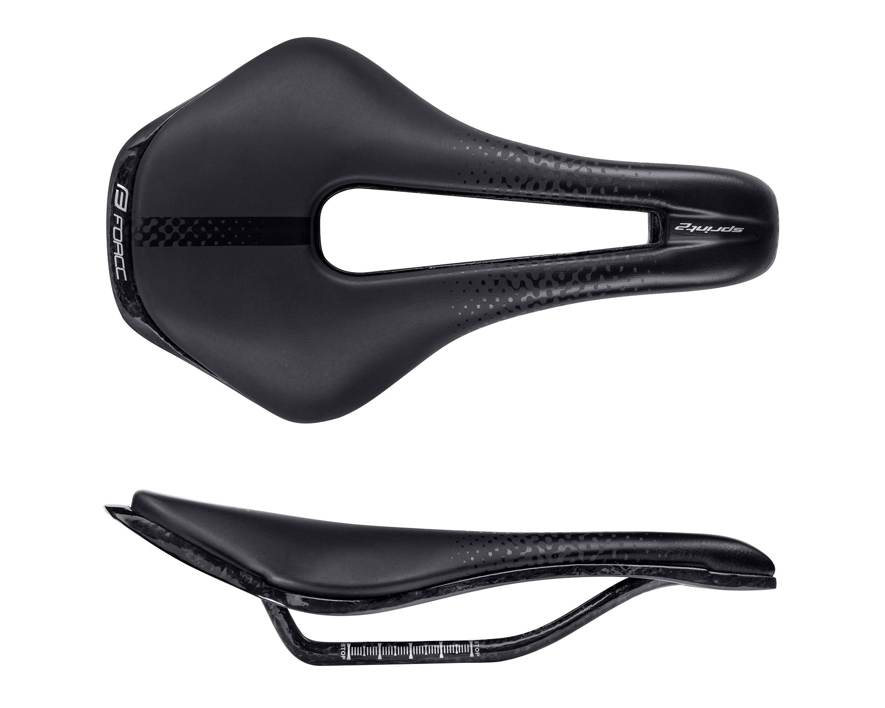 Force sedlo SPRINT 2 karbon, krátké černé | Bezvakolo